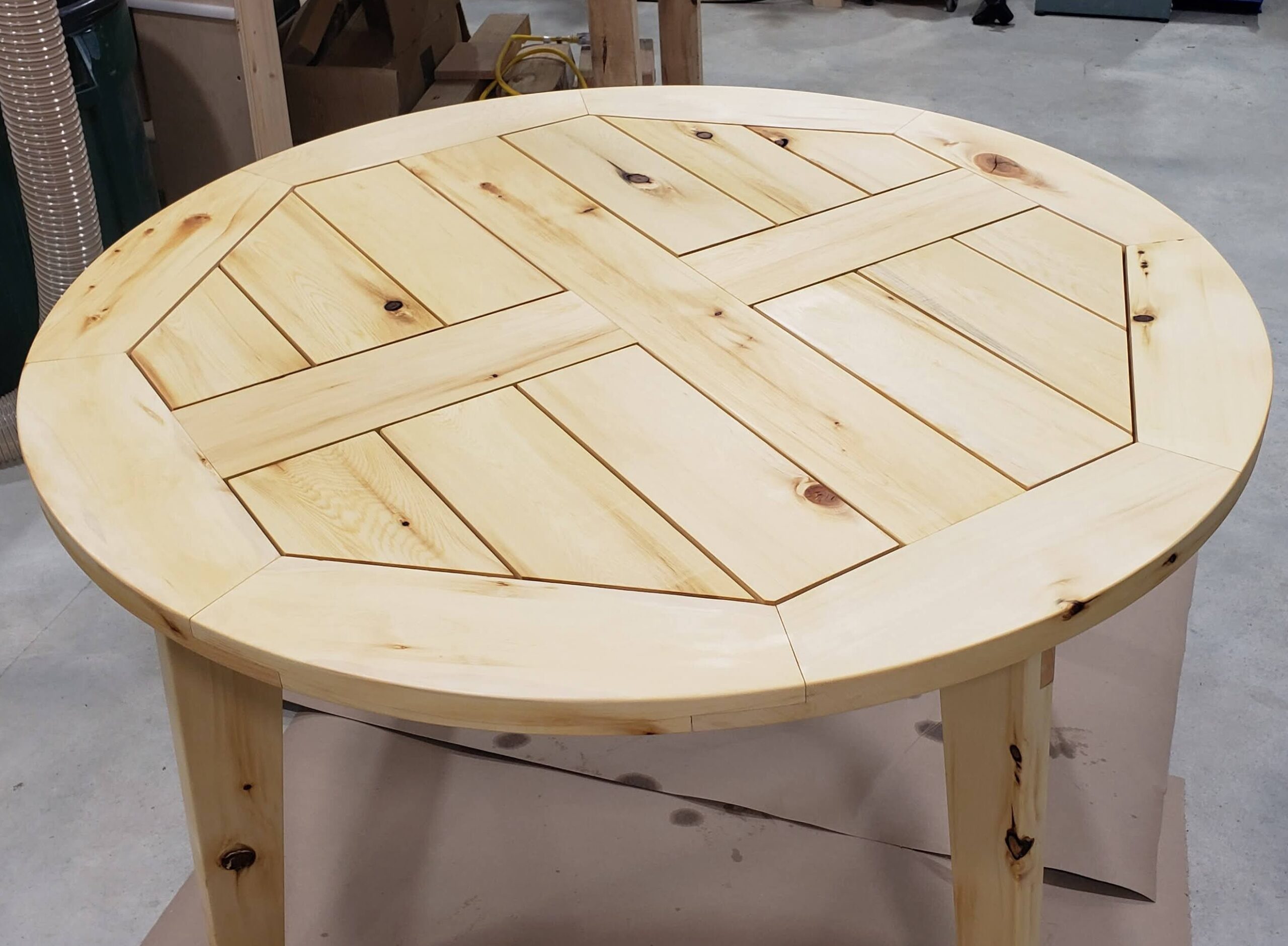 Yellow Cedar Patio Table - San Diego Fine Woodworkers